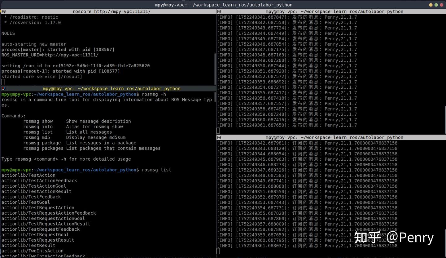 AutoLabor-ROS-Python 学习记录——第二章 ROS通信机制 - 知乎