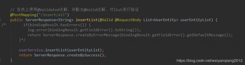 @Validated和@Valid校验参数、级联属性、List - 知乎