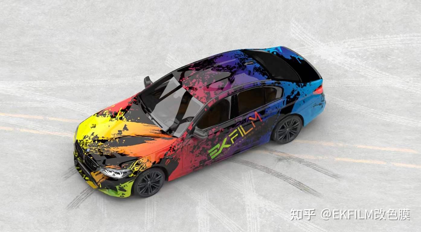 宝马5系｜ EKFILM幻彩泼墨涂装 - 知乎