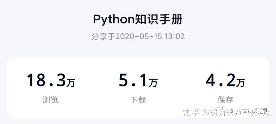 《Python知识手册》高清PDF版，让你一本手册搞懂python！ - 知乎