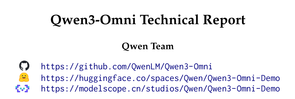 阿里重磅发布Qwen3-Omni：一个模型通吃音视频图文，还能实时语音对话！ - 知乎