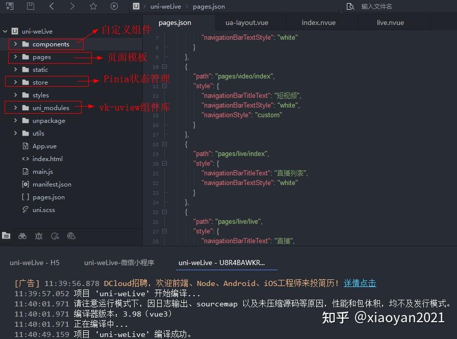 首研uniapp+vue3+uv-ui跨端直播商城实例|uni-app短视频商城模板 - 知乎