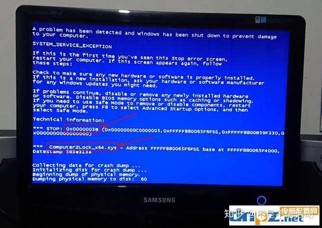 win7蓝屏重启0x0000003b computerzlock_x64.sys亲测 - 知乎