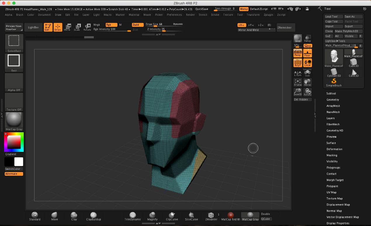 【3D建模】ZBrush ZModeler小笔记 - 知乎