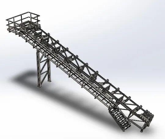【工程机械】cinta输送带输送机结构3d图纸 Solidworks设计 知乎