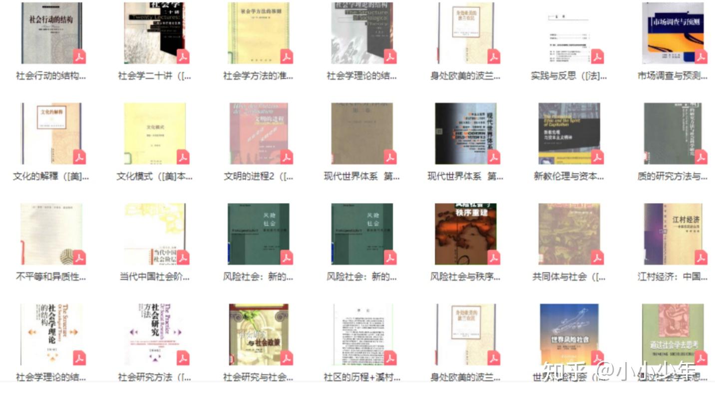 社会学推荐阅读书目（部分电子书资源） 知乎