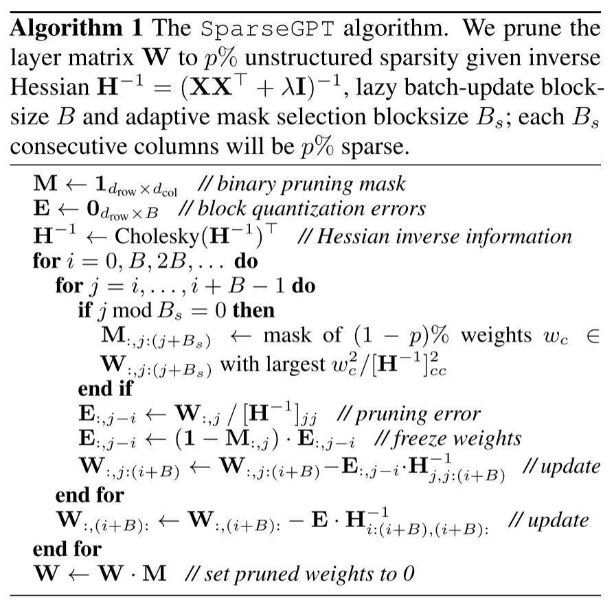 SparseGPT详解 - 知乎
