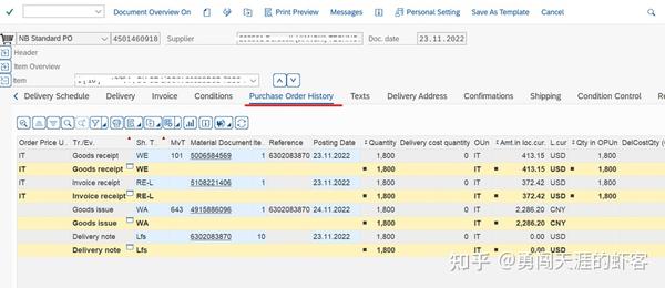 SAP MM 采购订单的Document Flow - 知乎