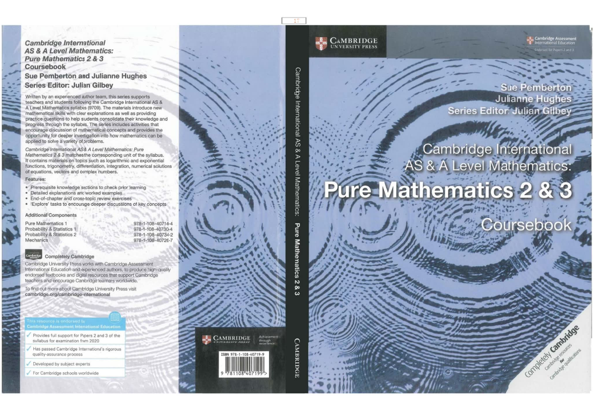 Alevel数学教材电子版，包含CIE，爱德思 - 知乎