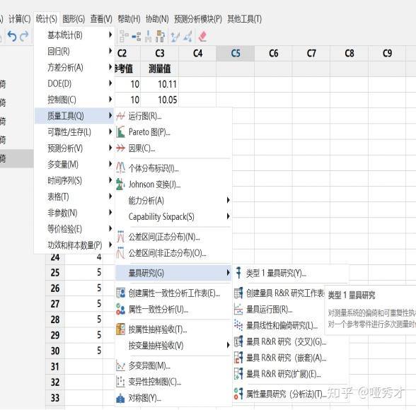 用minitab测算检具的cg/cgk - 知乎