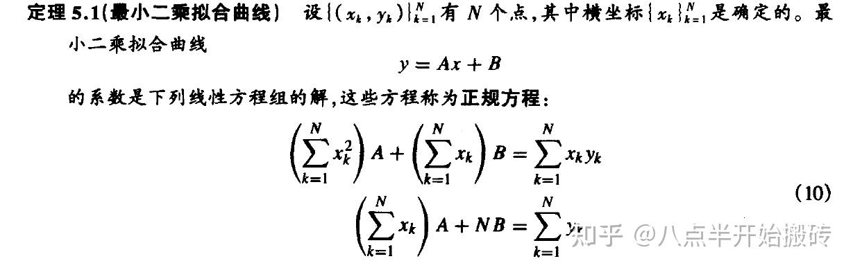 最小二乘拟合原理与excel实现 知乎