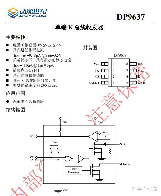 K线之光 替代SI9241 替换L9637D单端K总线收发汽车电子诊断通讯 - 知乎