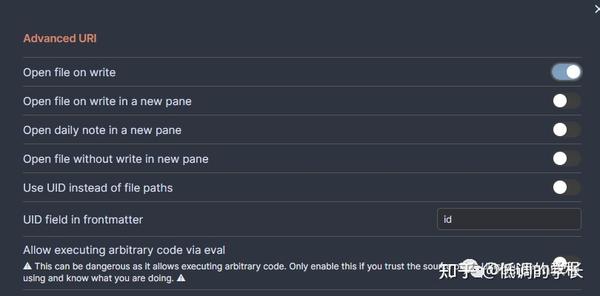 Obsidian插件:Advanced URI 通过打开一些 URIs 来控制 Obsidian 不同功能的能力。 - 知乎