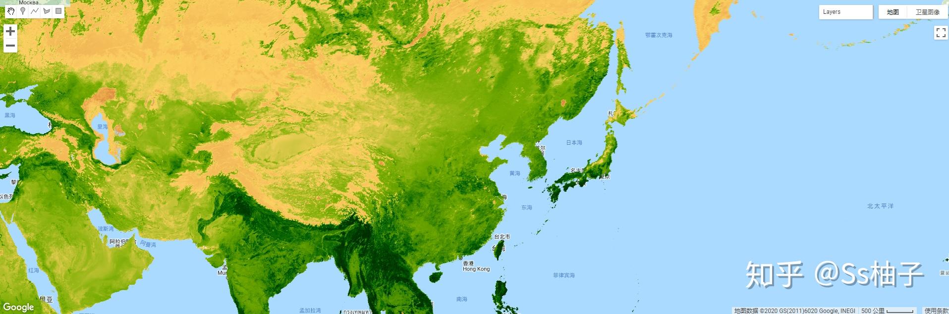 GEE：modis ndvi 处理、可视化、下载 - 知乎