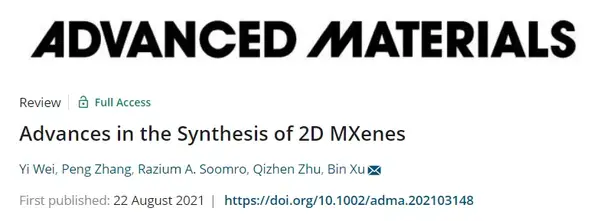 【顶刊综述】北京化工大学徐斌团队，Advanced Materials：MXene材料的合成研究进展 - 知乎