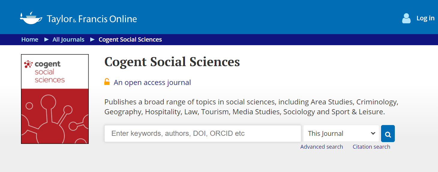 Cogent OA家族收获首个影响因子！人文社科研究人员更多国际发文选择 - 知乎