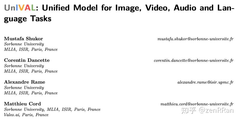 UnIVAL：第一个支持图像、视频、音频和文本任务的大一统模型！ - 知乎