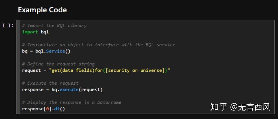 Bloomberg终端BQNT介绍-BQL基础 - 知乎