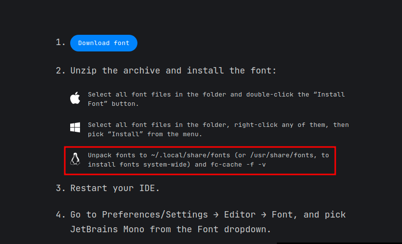 Linux环境，vscode更换字体，修改空格间距小的问题，选用pycharm默认字体 - 知乎