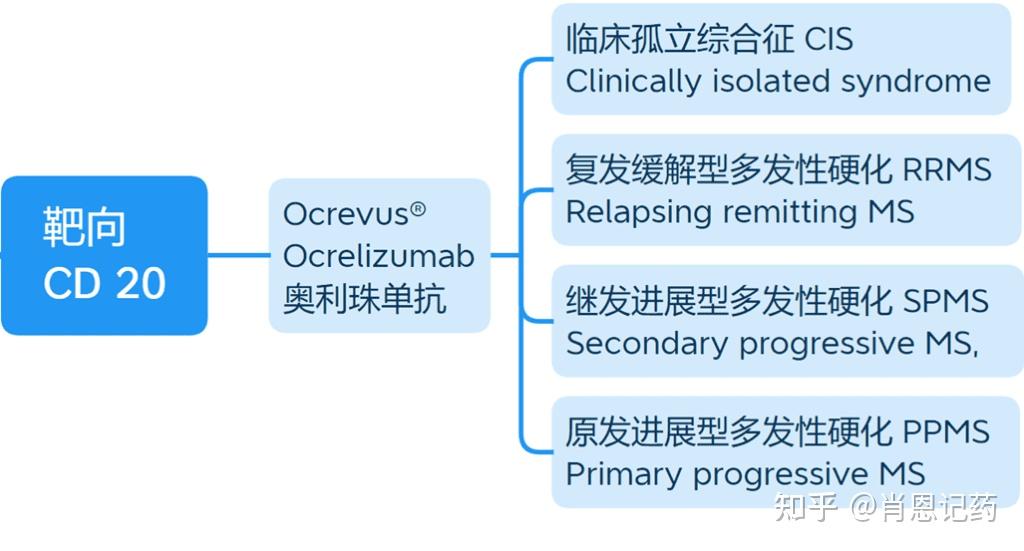 记住所有FDA生物药 | 靶向CD20 | Ocrevus®Ocrelizumab | 多发性硬化 MS - 知乎