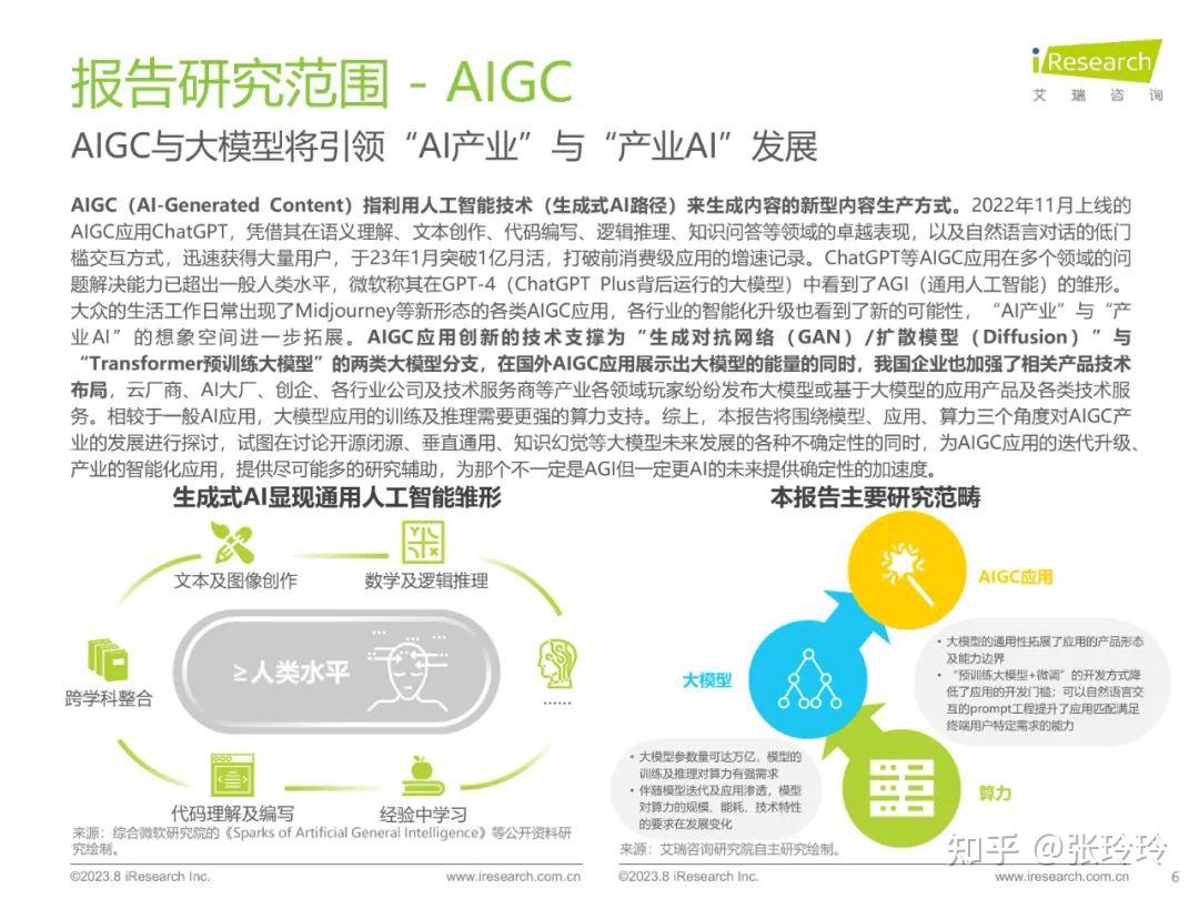 《AIGC系列报告——中国AIGC产业全景报告》:2023年中国AIGC产业规模约为143亿元，预计2030年达到万亿 - 知乎