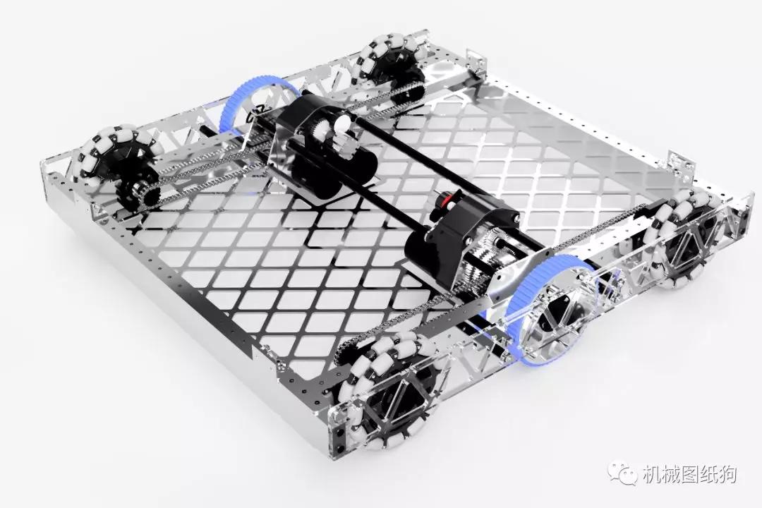 【机器人】FRC 3324号万向轮机器人车底盘3D图纸 STEP格式 - 知乎