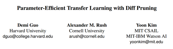 Diff Pruning: 一种参数高效的迁移学习新方法 - 知乎