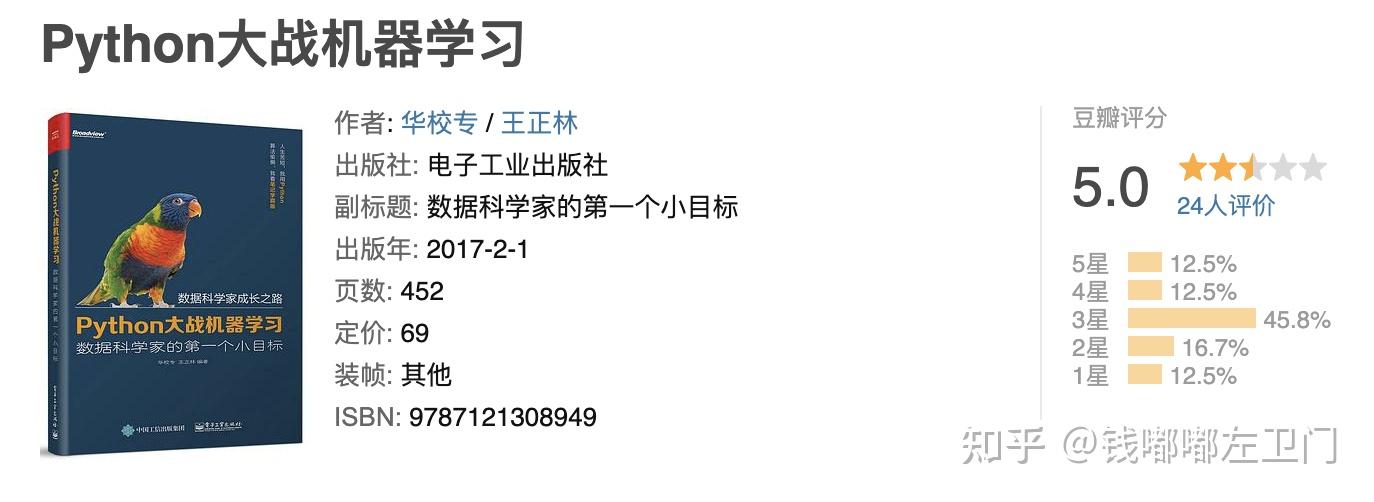 10本 Python 机器学习基础书籍推荐 - 知乎