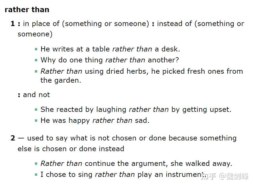 Rather than后面要用doing还是do？ - 知乎