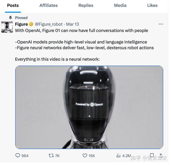 国外AI发展太快了！Figure发布了融合了OpenAI技术的AI机器人-figure 01 - 知乎