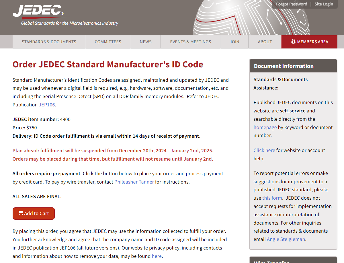 【图吧小白教程】JEDEC制造商ID查询（DRAM VENDOR ID） - 知乎