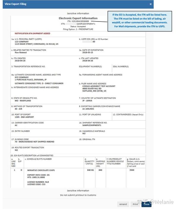 美国快递中国需要的EEI/AES（个人申请指南） - 知乎