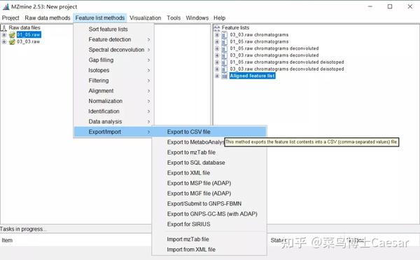 MZmine 2-代谢组学数据处理软件教程 - 知乎