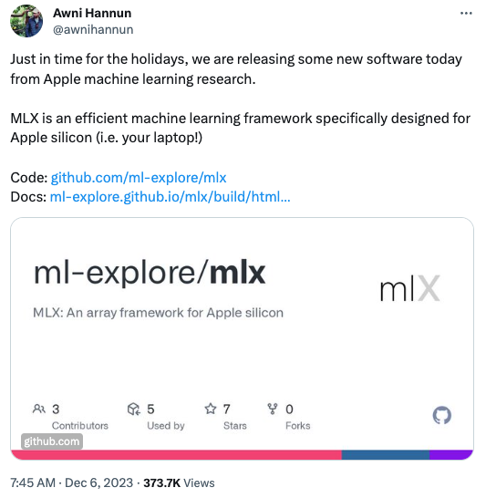 从头造轮子 or 重复造轮子？苹果开源 MLX，为自家芯片专属定制机器学习框架 - 知乎