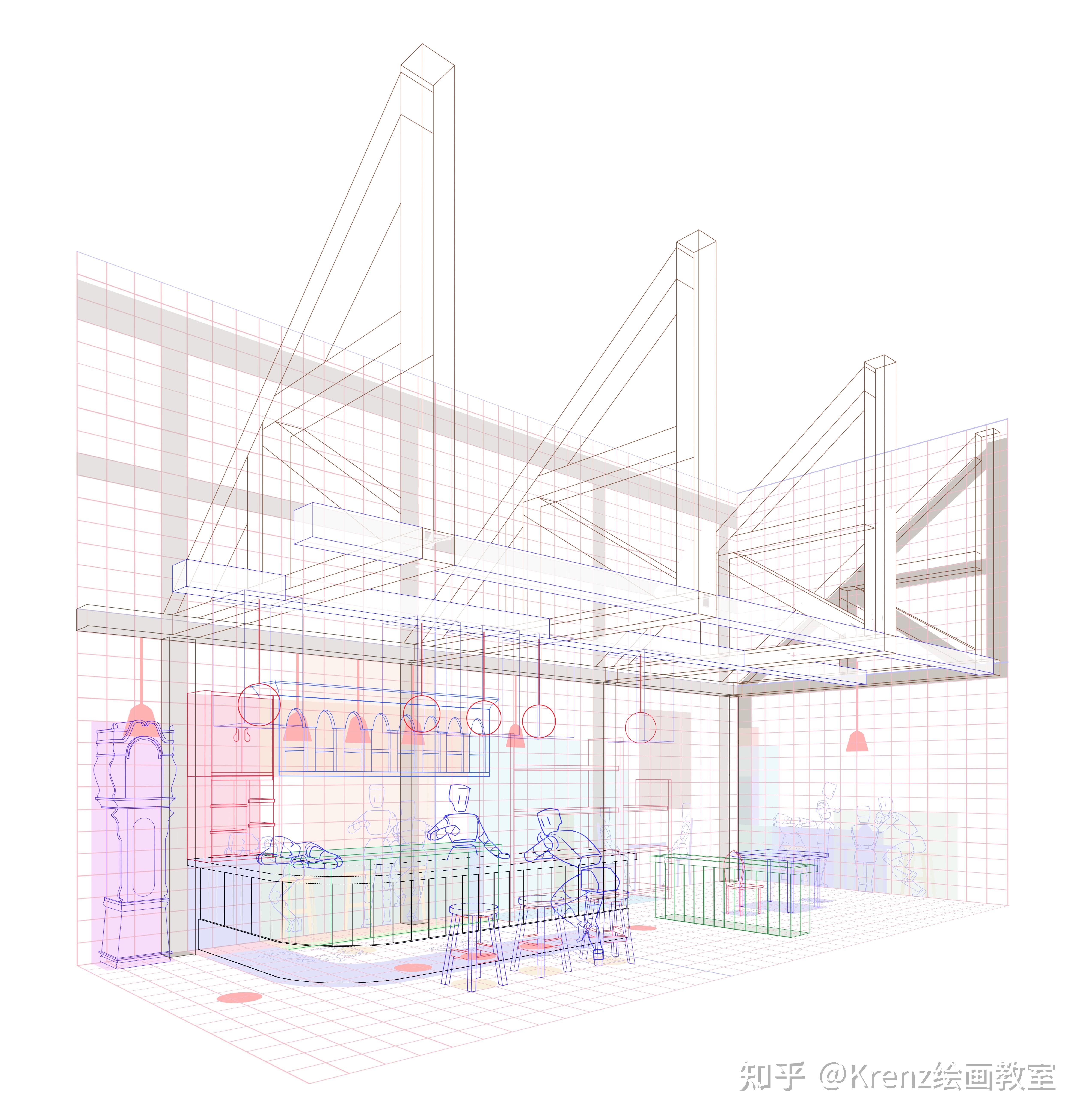 Krenz绘画教室【优秀作业心得】基础透视与结构-0121 - 知乎
