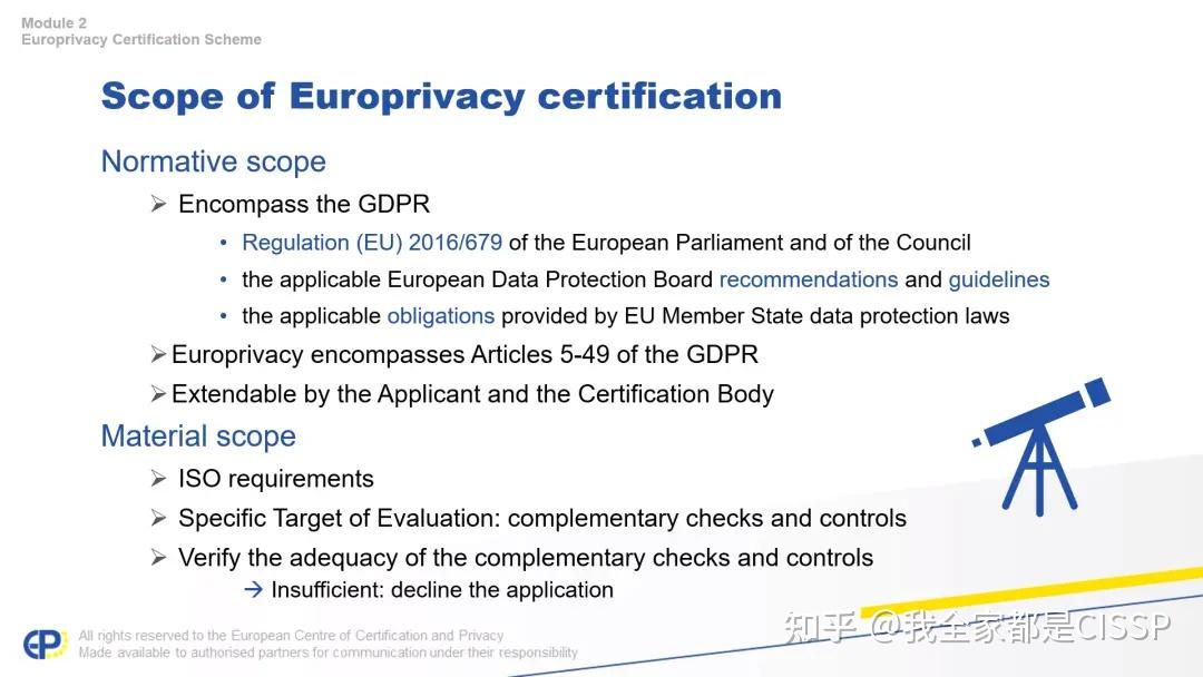 Europrivacy认证体系入门-模块2：Europrivacy Certification Scheme - 知乎