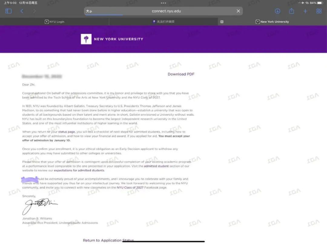 IGA OFFER | NYU ED 放榜收官！2023 IGA首战告捷 - 知乎