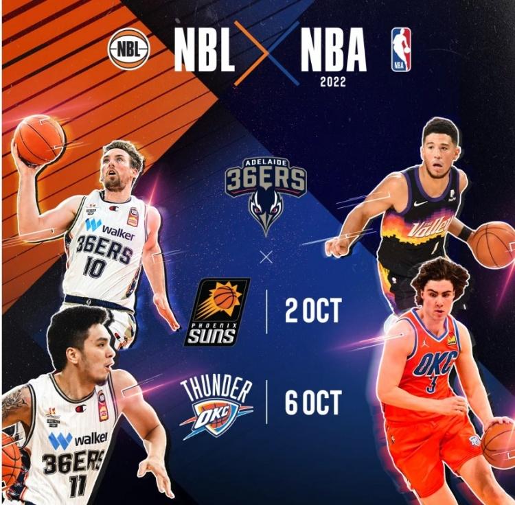 官方：NBL阿德莱德36人将参加两场NBA季前赛 对手为雷霆与太阳 - 知乎