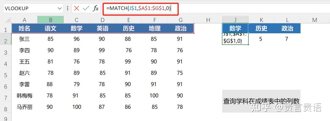 【Excel实战解析】VLOOKUP+MATCH，实现批量快速匹配 - 知乎