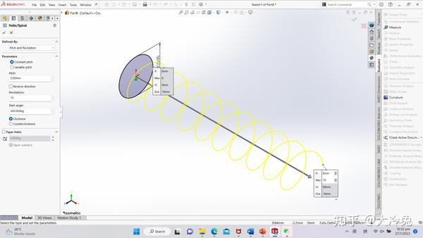 科研笔记：使用Solidworks2021绘制绕线 - 知乎