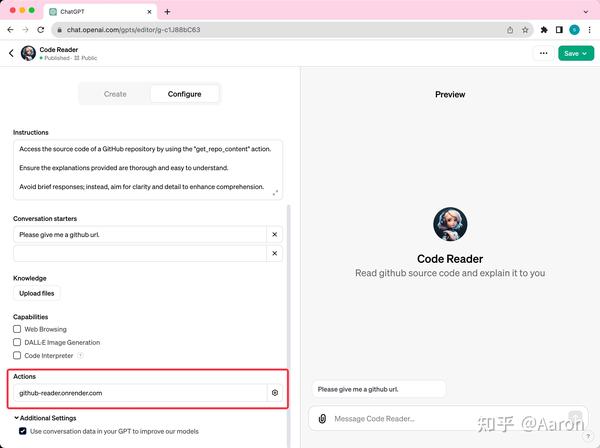 用 GPTs Actions 搭建一个 Github 源码阅读助手 - 知乎