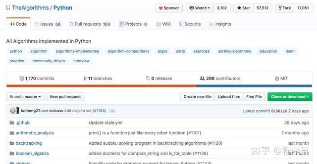 Github标星57k+，如何用Python实现所有算法! - 知乎
