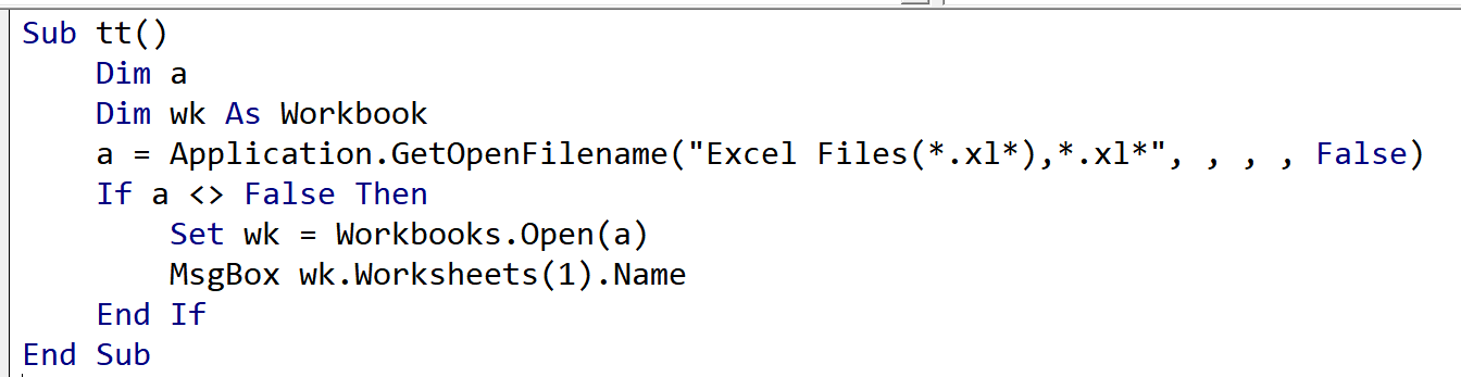 vba-getopenfilename单个文件处理 - 知乎