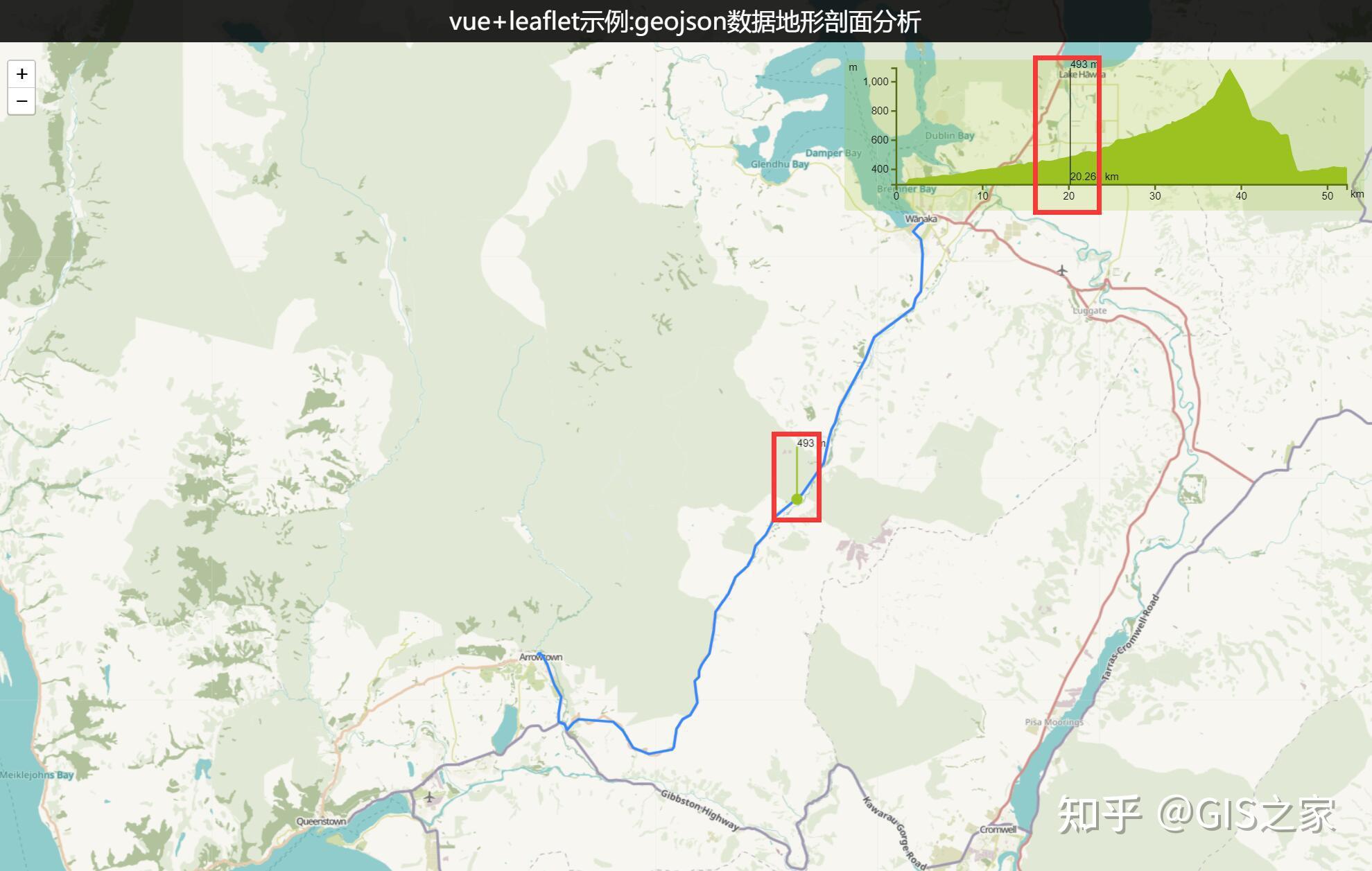 vue+leaflet示例:geojson数据地形剖面分析(附源码下载) - 知乎