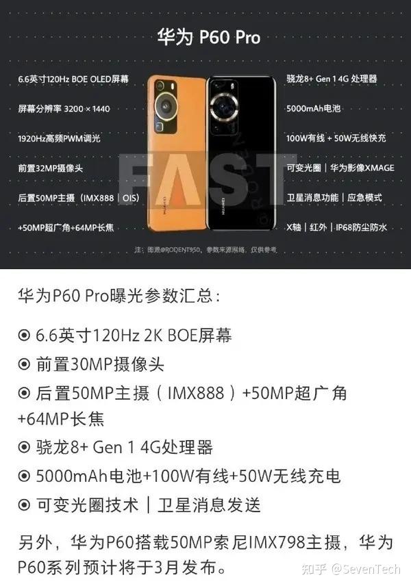 华为P60 Pro的更多规格泄露,预计3月发布将带来新技术 - 知乎