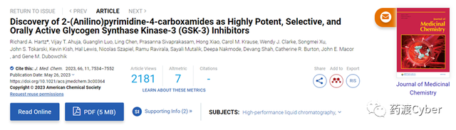 药渡Cyber解析BMS公司开发的嘧啶类GSK-3抑制剂分子设计优化过程 - 知乎