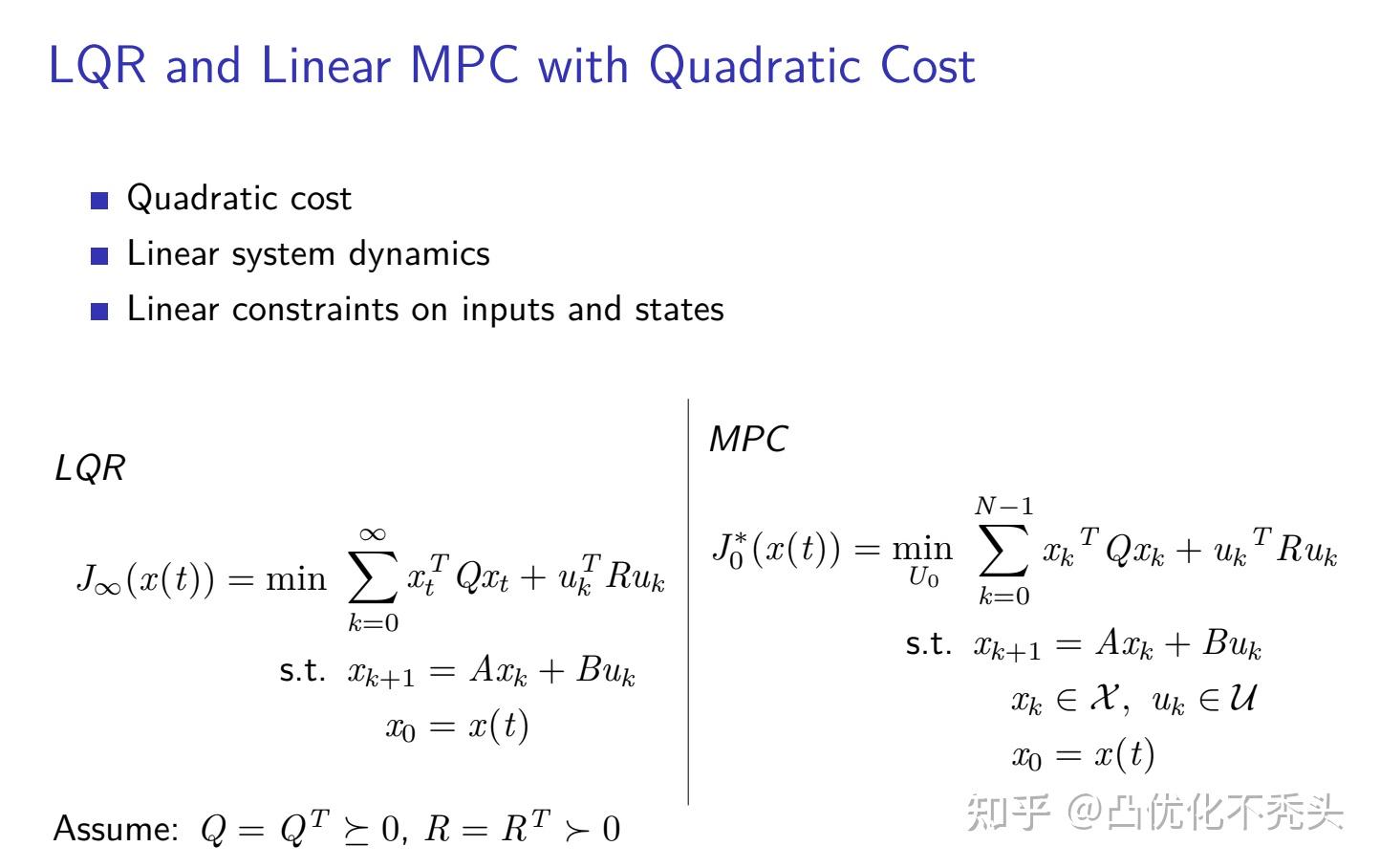 【Linear MPC入门】Model Predictive Control Algorithm, Feasibility and Stability - 知乎