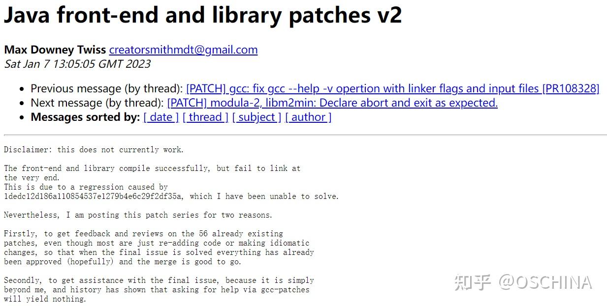 开发者希望恢复 GCC 的 Java 前端 - 知乎