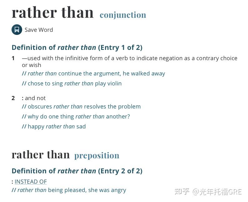 GRE rather Than 
