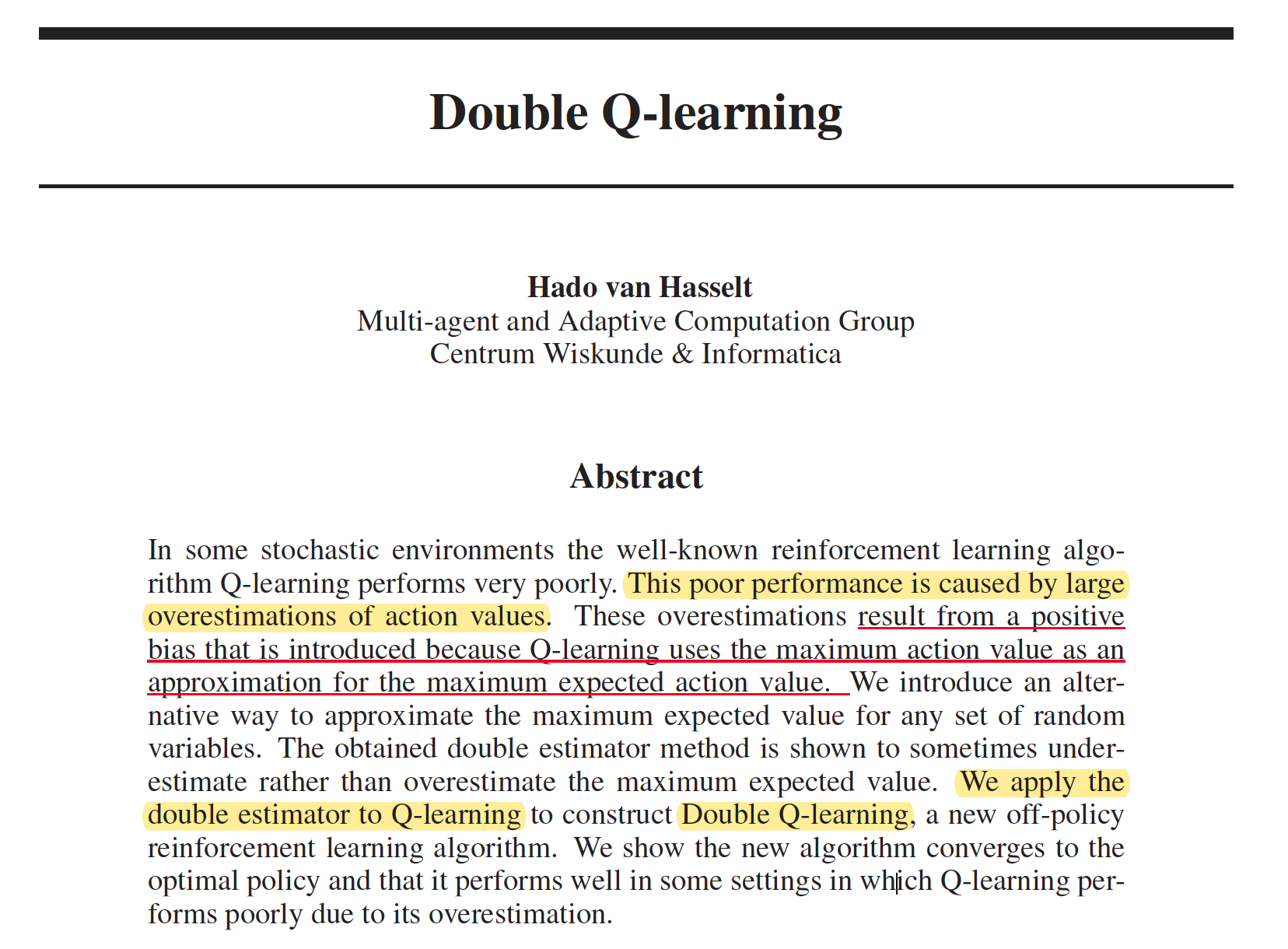 DeepRL系列(6): Double Q-learning算法 - 知乎